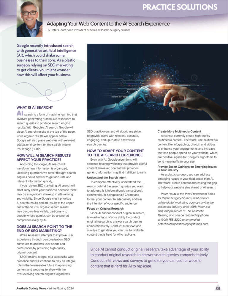 Our Article in The Aesthetic Society’s Winter/Spring 2024 Issue ...